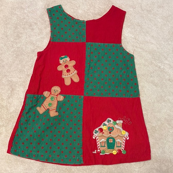 Rare Editions | Dresses | Red Dress With Gingerbread House Design ...
